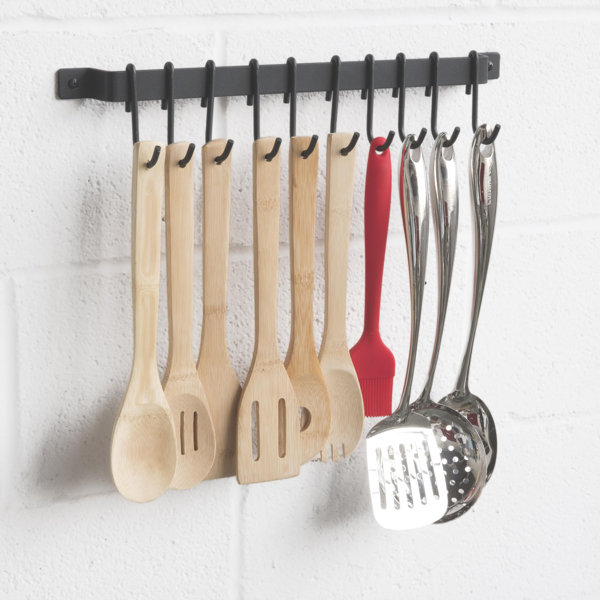 Rebrilliant Metal Straight Wall Mounted Pot Rack & Reviews | Wayfair