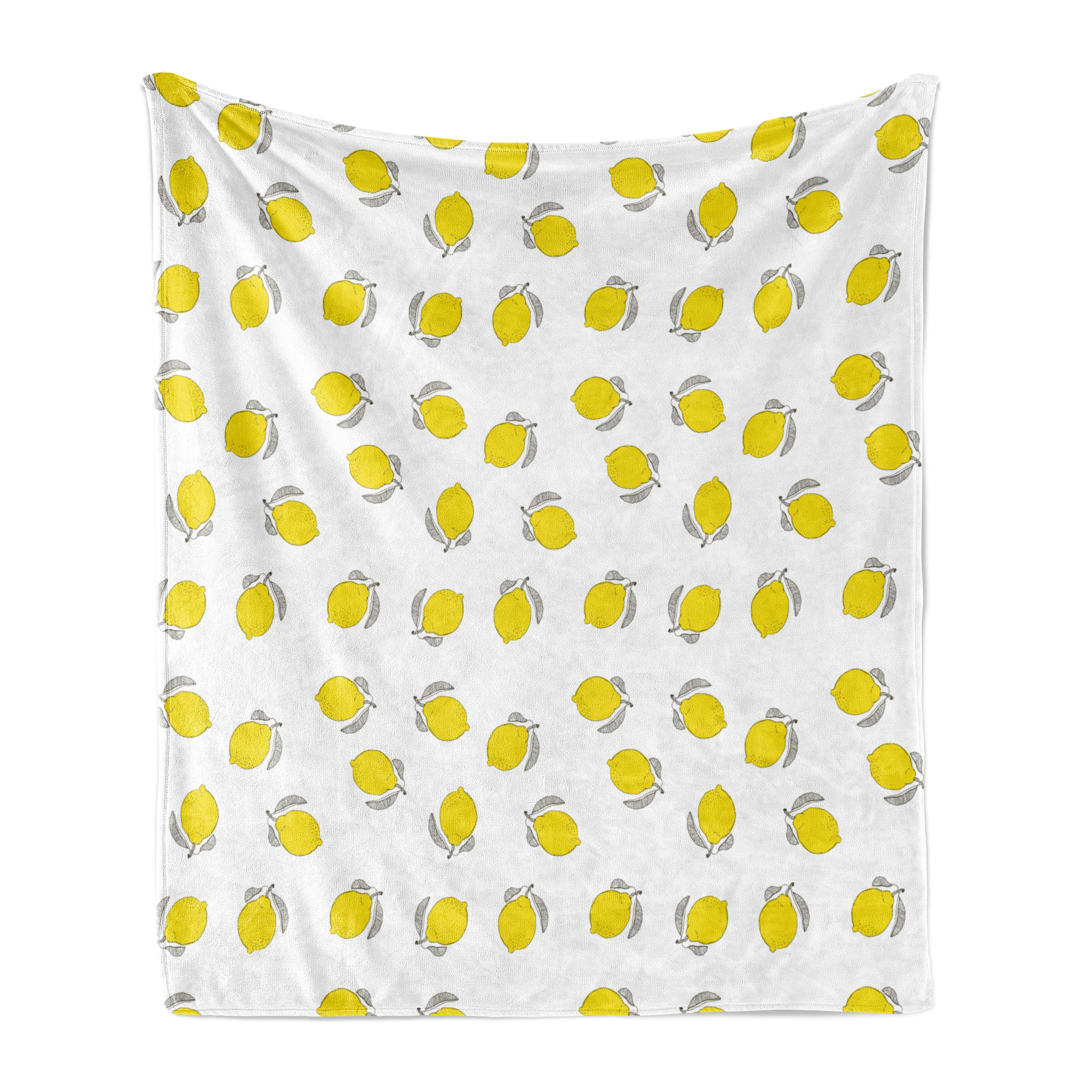 Ambesonne Lemons Fleece Throw Blanket Detailed Upside | Wayfair