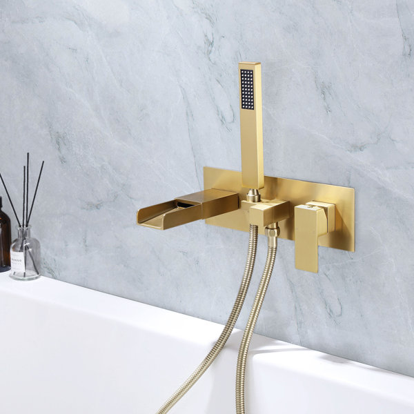Designer Collection Wall Mounted Bathtub Faucet with Handheld Shower ...