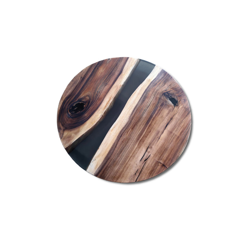 Union Rustic Ladaisia 36 Inch Round Epoxy Dining Table | Wayfair