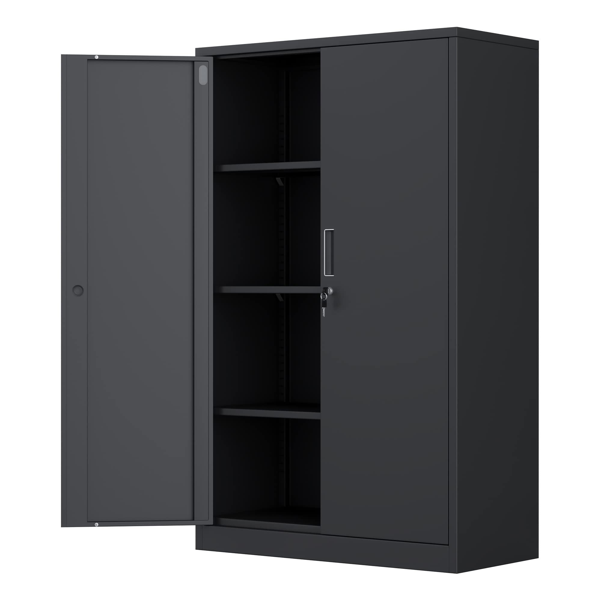 Inbox Zero Lucson Metal Single Storage Cabinet (53.5" H x 31.5" W x 15. ...