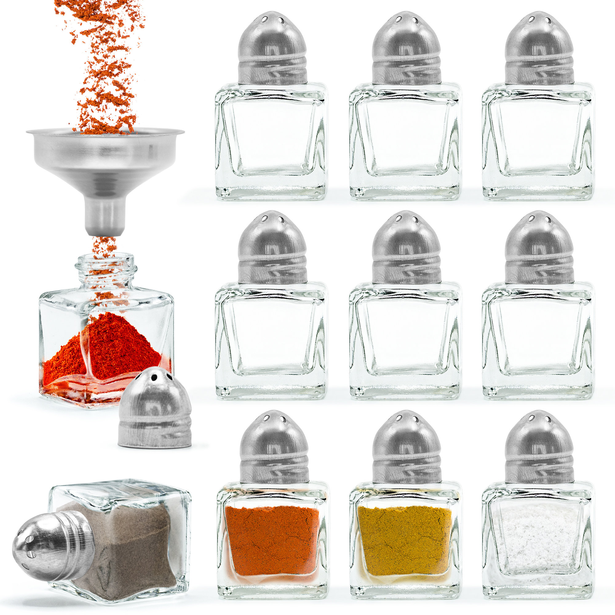 Elavain Mini Clear Salt and Pepper Shaker Set & Reviews - Wayfair Canada