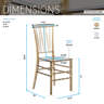 Techni Home Stackable Chiavari Style Amber Acrylic Event Chairs – Set ...
