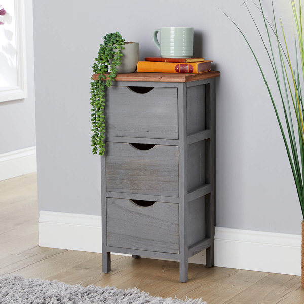 17 Stories Hemsby 3 Drawer Chest Storage Unit - Grey | Wayfair.co.uk