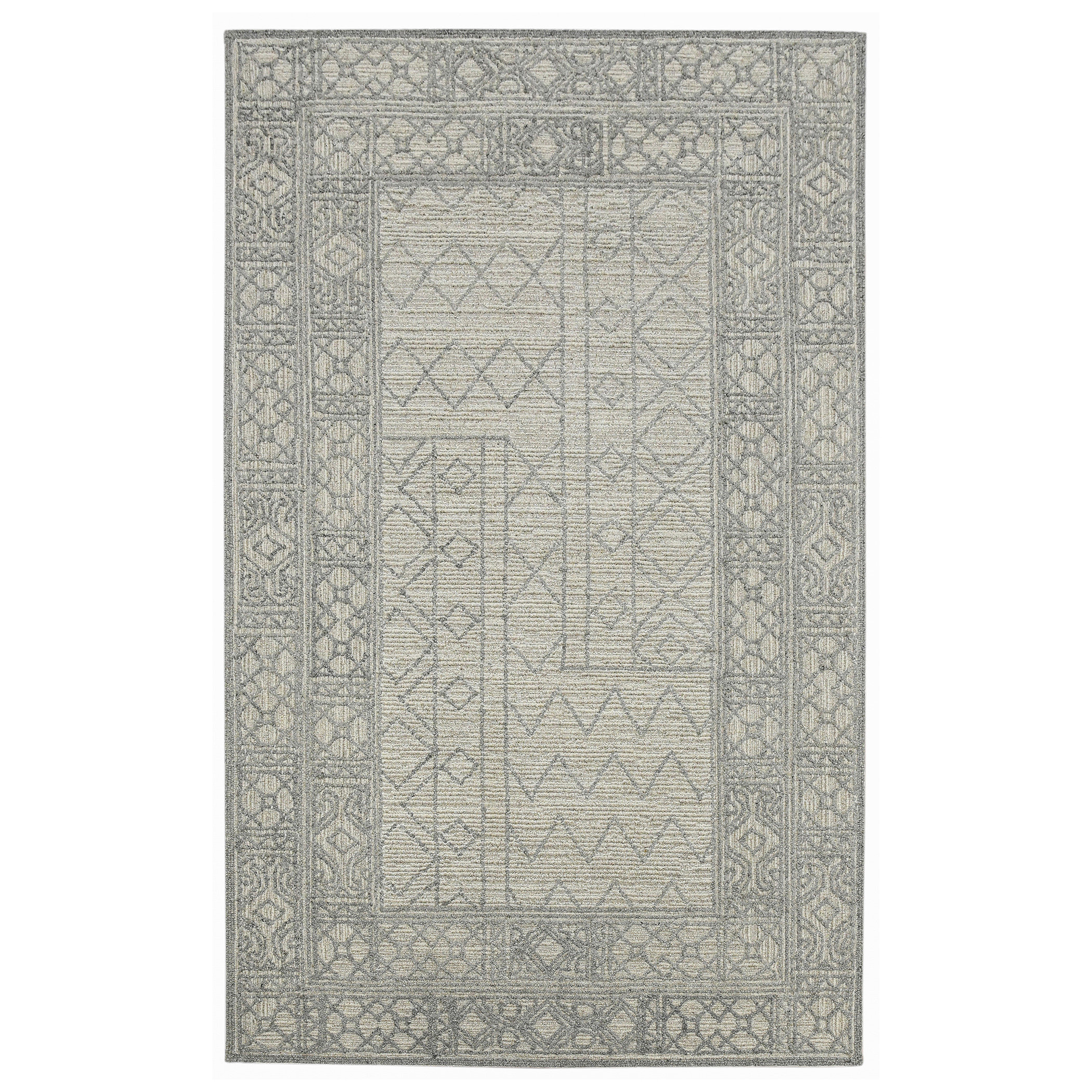 Bungalow Rose Gray Hand-Hooked Wool Area Rug | Wayfair