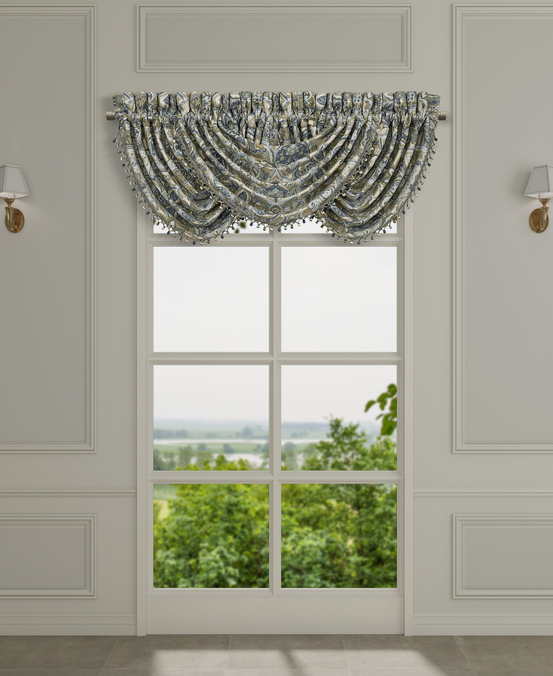 Five Queens Court Anzalone Window Waterfall Valance | Wayfair