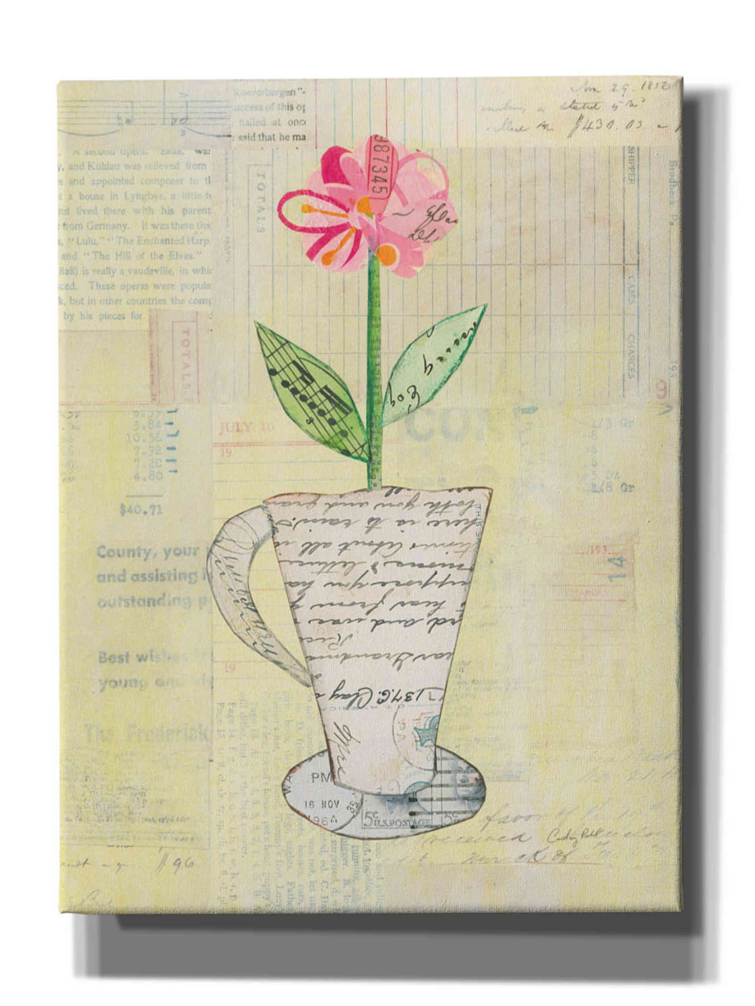 Dovecove Brenda Teacup Floral II On Print On Canvas by Courtney Prahl ...