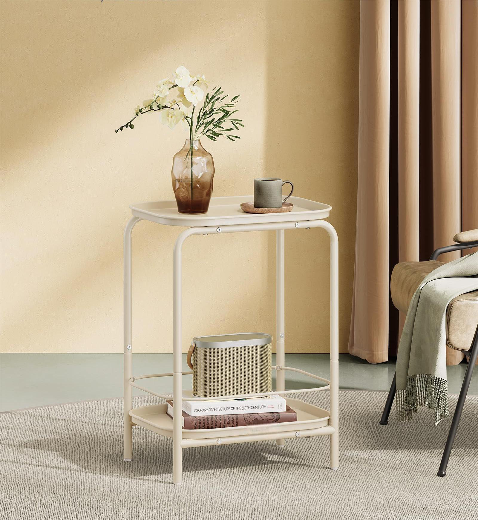 Latitude Run® 2-Tier Outdoor Table, Accent Side Table End Table, Small ...