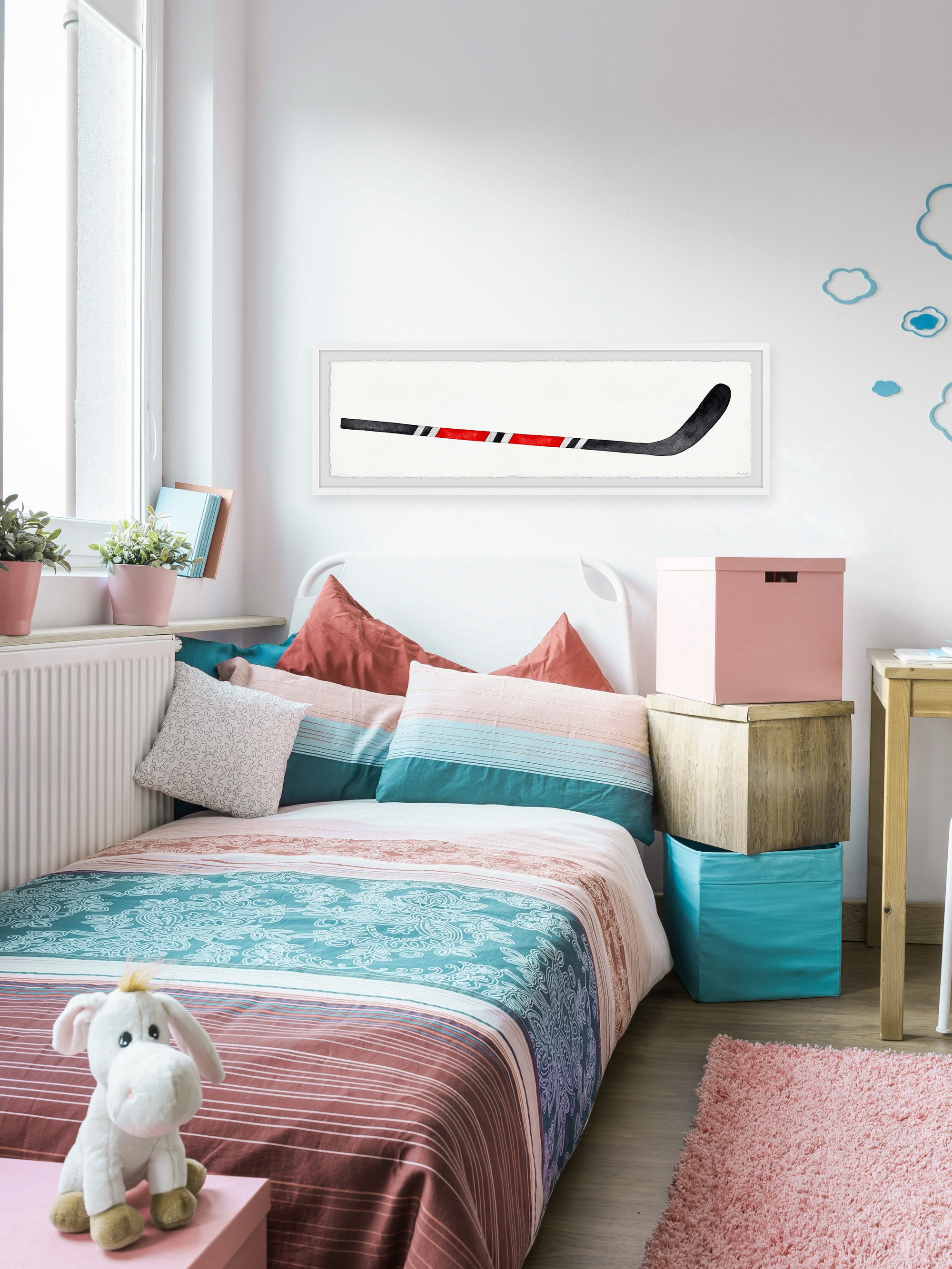 Viv + Rae™ 'Stripe Hockey Stick' Framed Print - Wayfair Canada