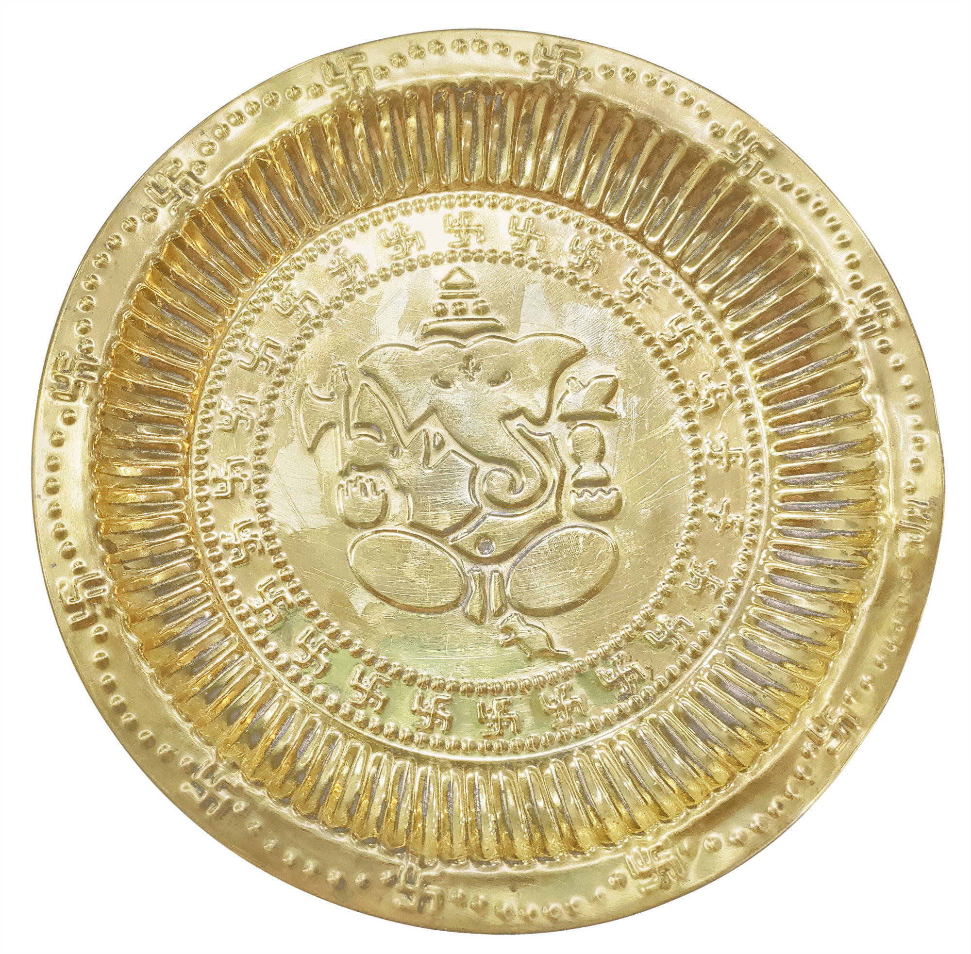 Exotic India Ganesha Puja Decorative Plate in Gold - Wayfair Canada