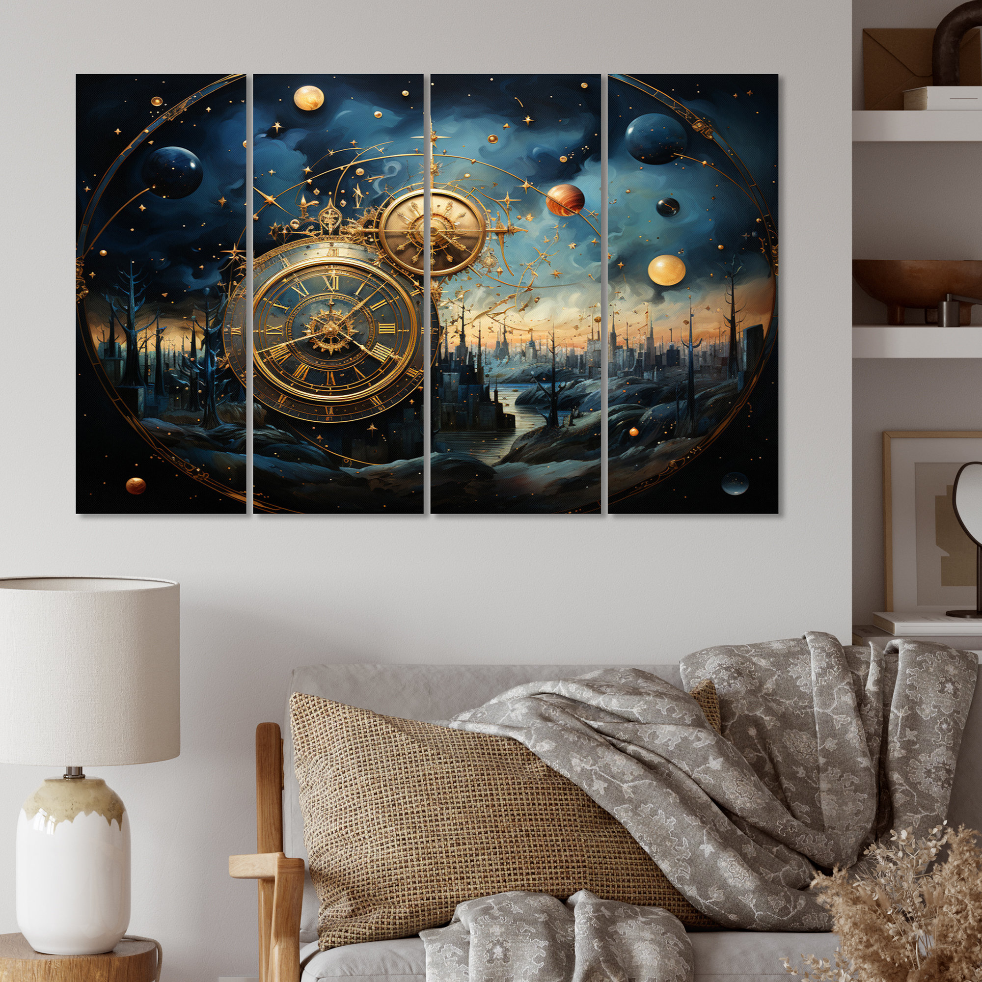 Design Art Astrology Cosmic Map This - Astrology Wall Decor - 4 Panels ...