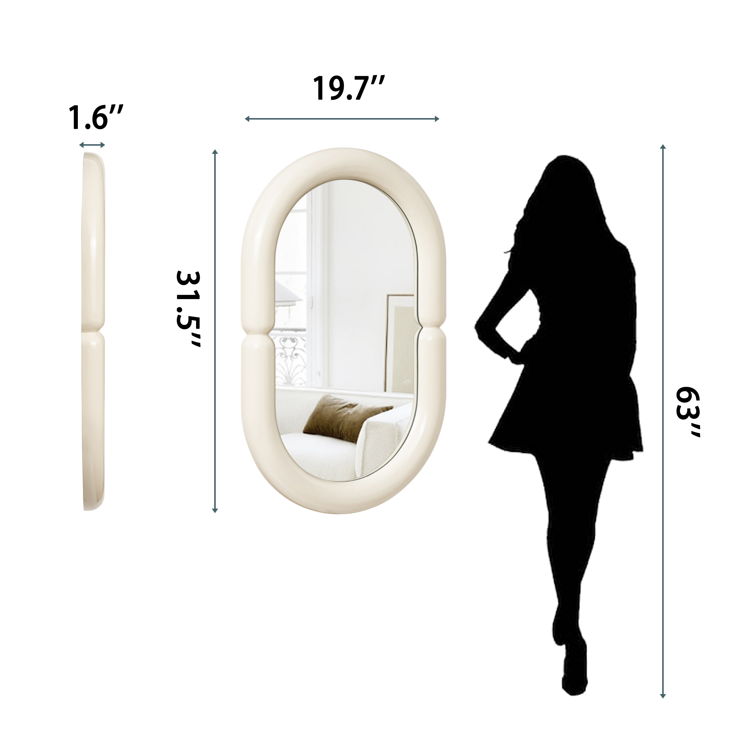 Ivy Bronx Sibora Oval Wall Mirror Decorative Mirror | Wayfair