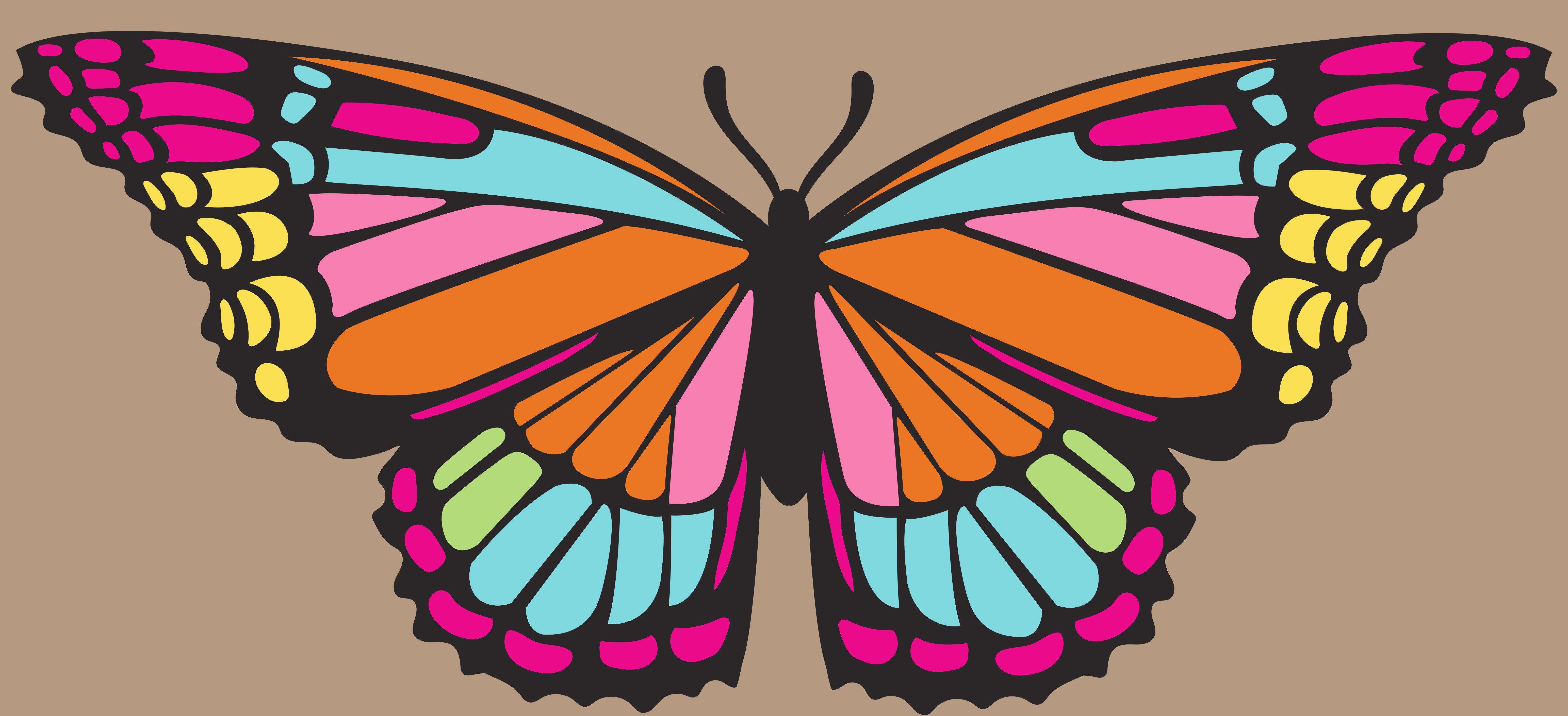 Gracie Oaks Lumley Butterfly Fantasy Flocked Sassafras Coir 22 in. x 10 ...