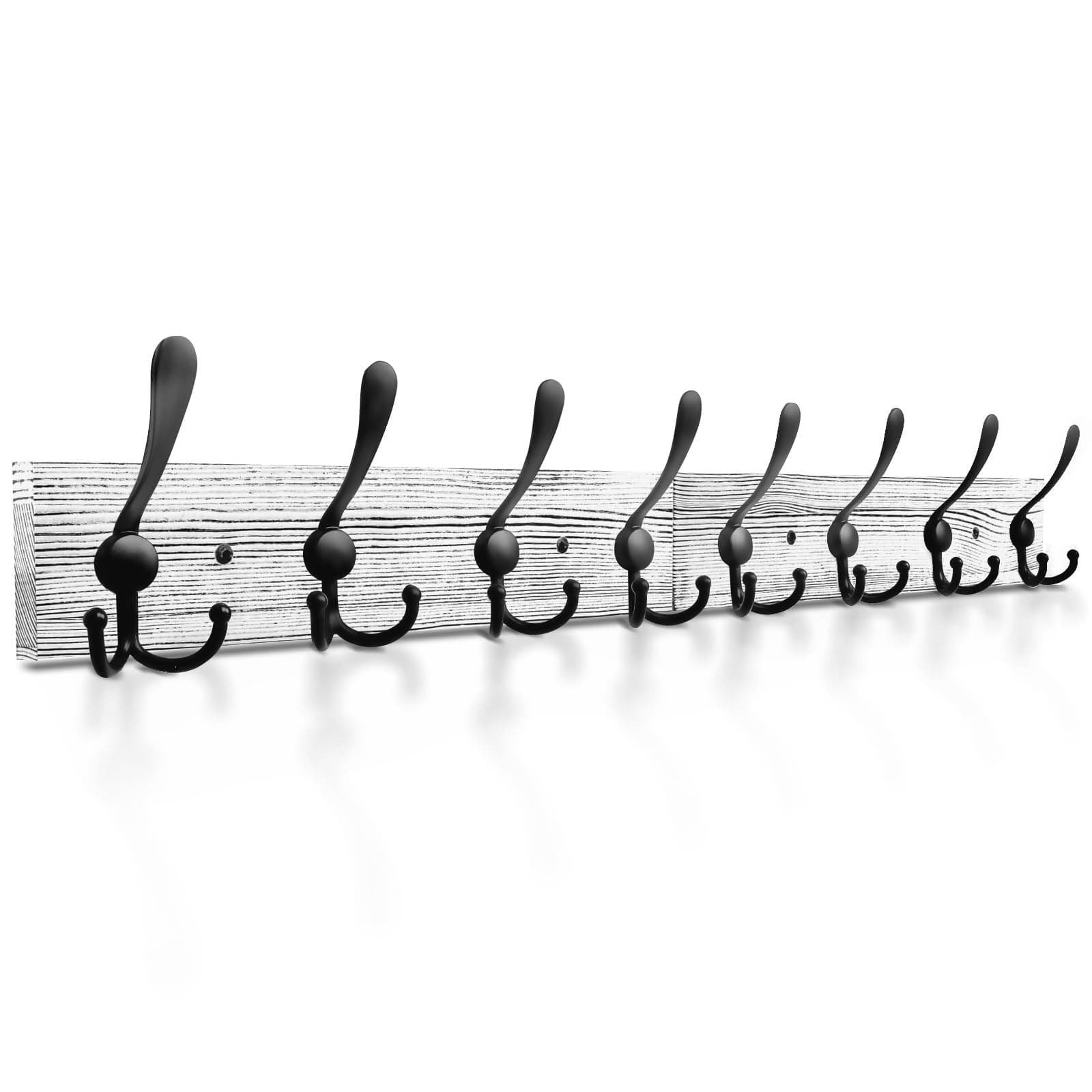 Trent Austin Design® Winget Wood Wall Mounted Required 8 - Hook Coat ...