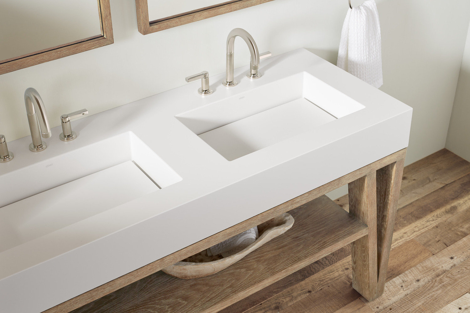 Robern Craft Series Integrated Basin Vanity Top Double Integrated Sink ...