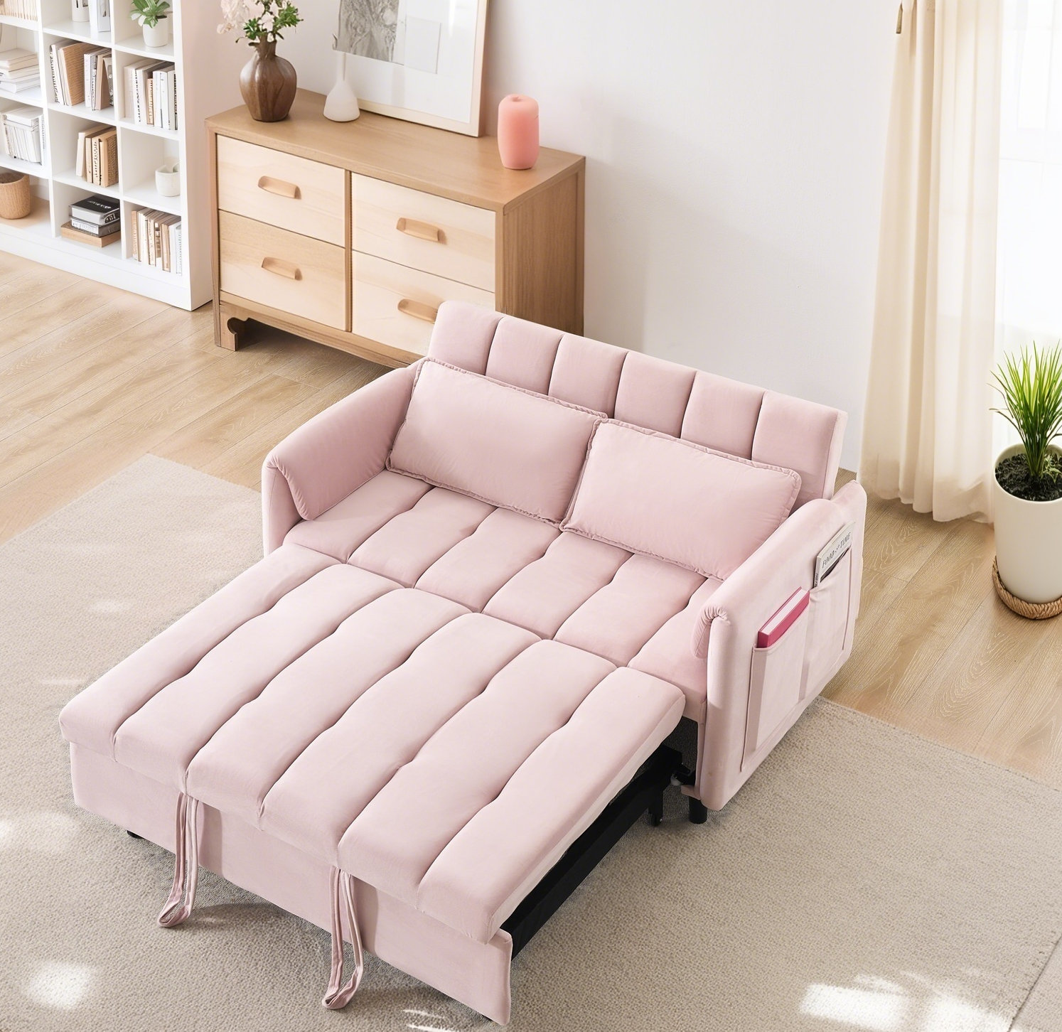 Wrought Studio Modern Velvet Sofa, Sofa Pullout Bed, 3 In 1 Convertible Sleep Sofa Bed - Wayfair ...