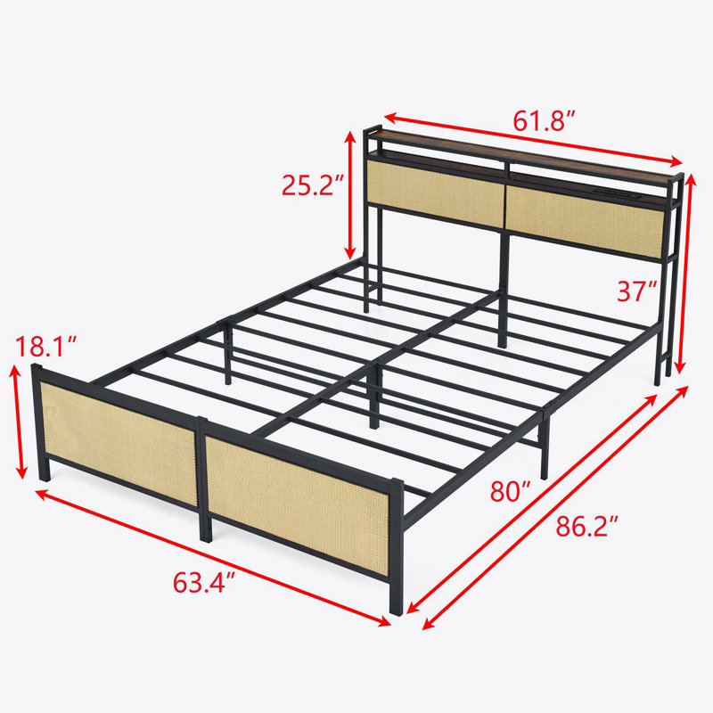 Bay Isle Home™ iron bed frame, metal bed frame, wrought iron bed frame ...