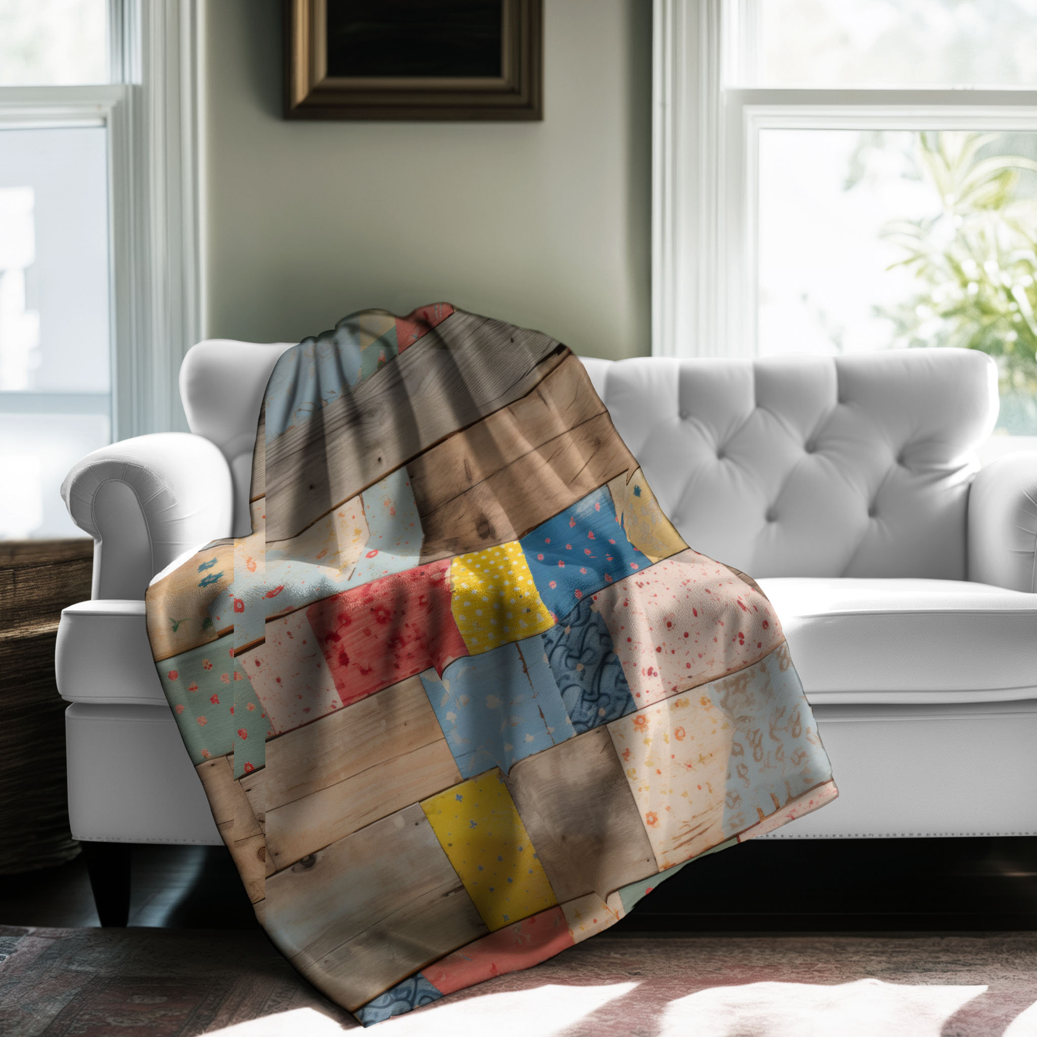 MentionedYou Wood Patchwork - 1 Piece Blanket | Wayfair