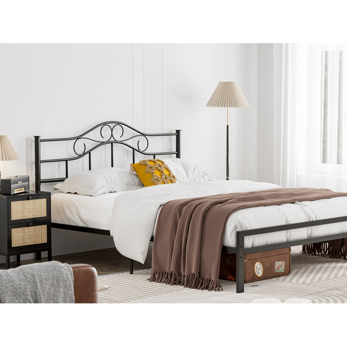 Red Barrel Studio® Anary Metal Headboard, Adjustable Height, Steel ...