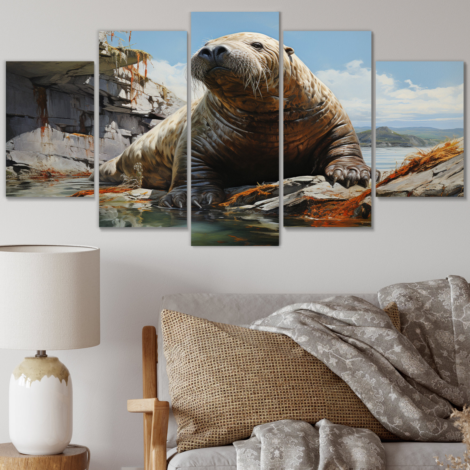 Loon Peak Walrus Rustic Charm - Walrus Metal Wall Decor Set - Wayfair ...