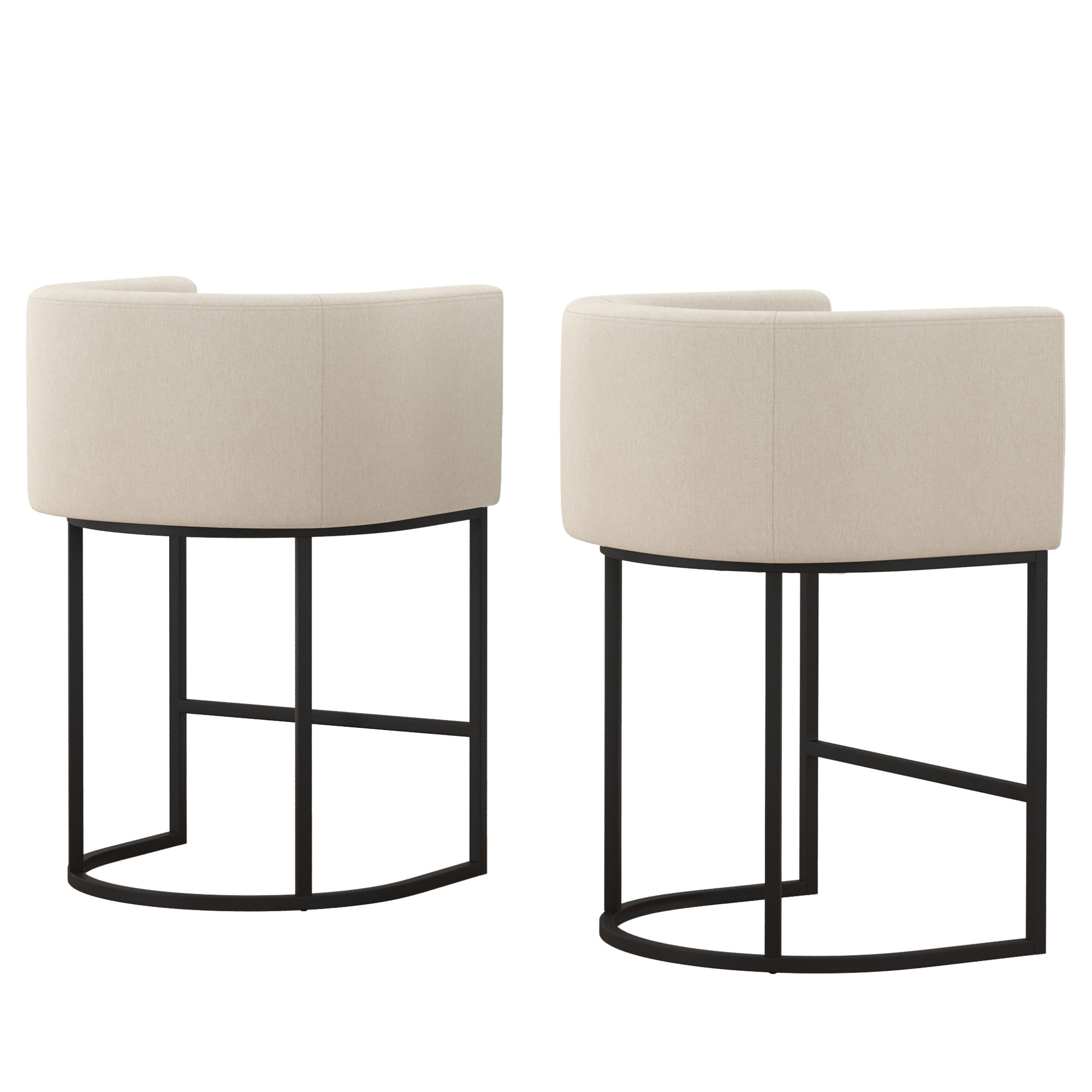 CORLEKALA Counter Height Bar Stools Set Of 2 Brown | Wayfair