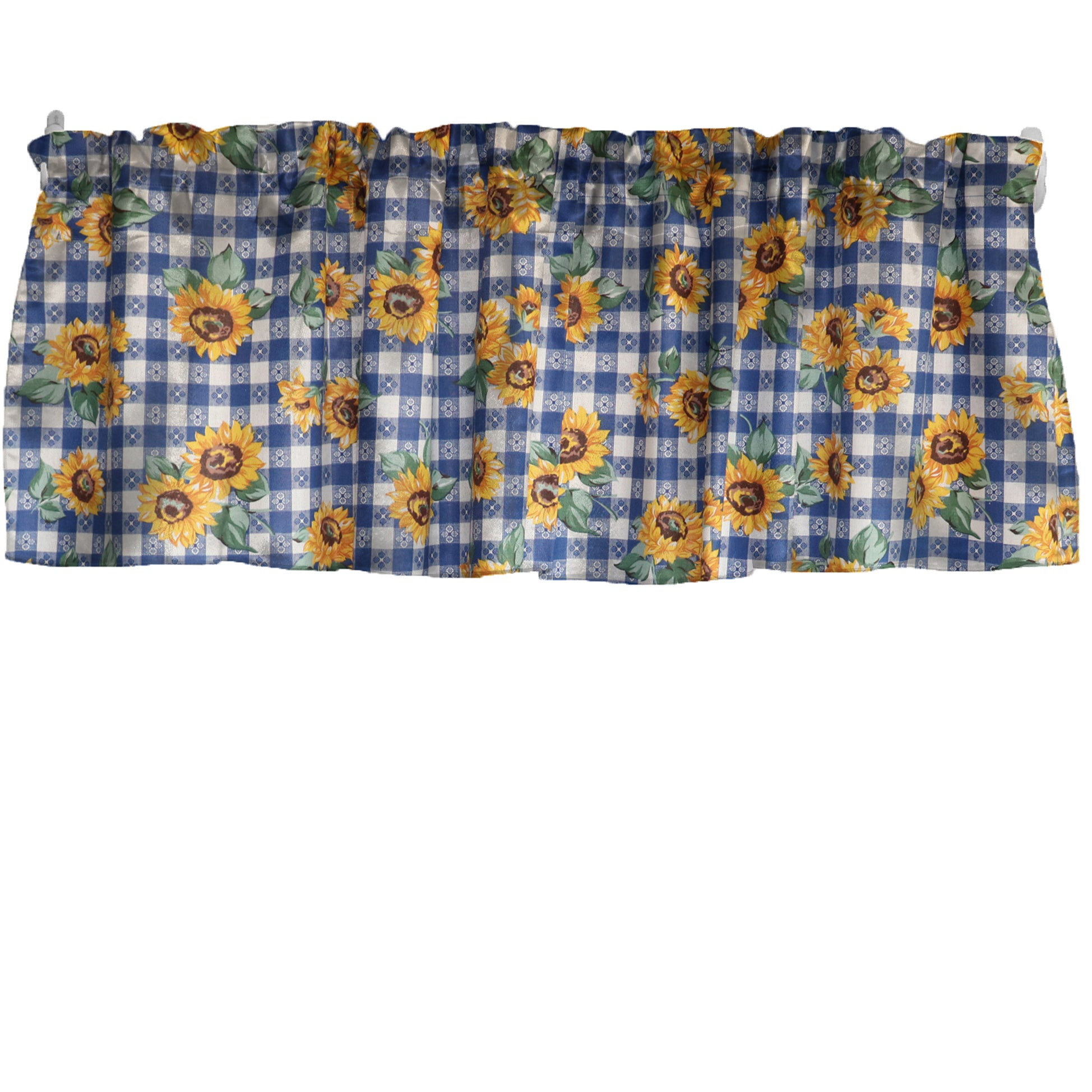 Rosalind Wheeler Sunflowers Print Window Valance | Wayfair