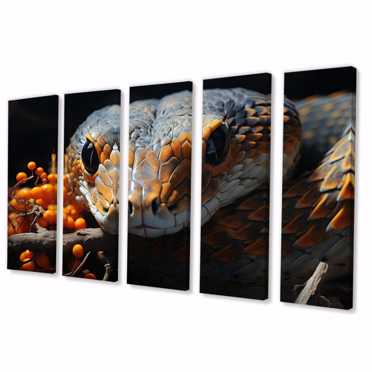 Ebern Designs Africa Snakes Slither On Canvas 5 Pieces Print - Wayfair ...