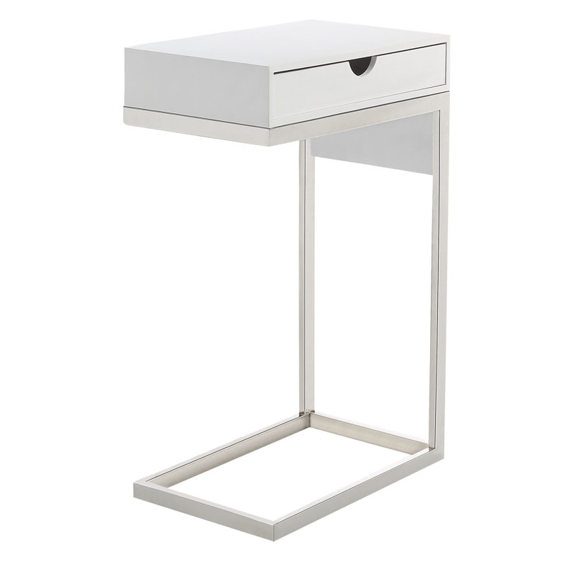 Ivy Bronx Adorna Base C Table with Drawer, Usb, Plug & Reviews | Wayfair