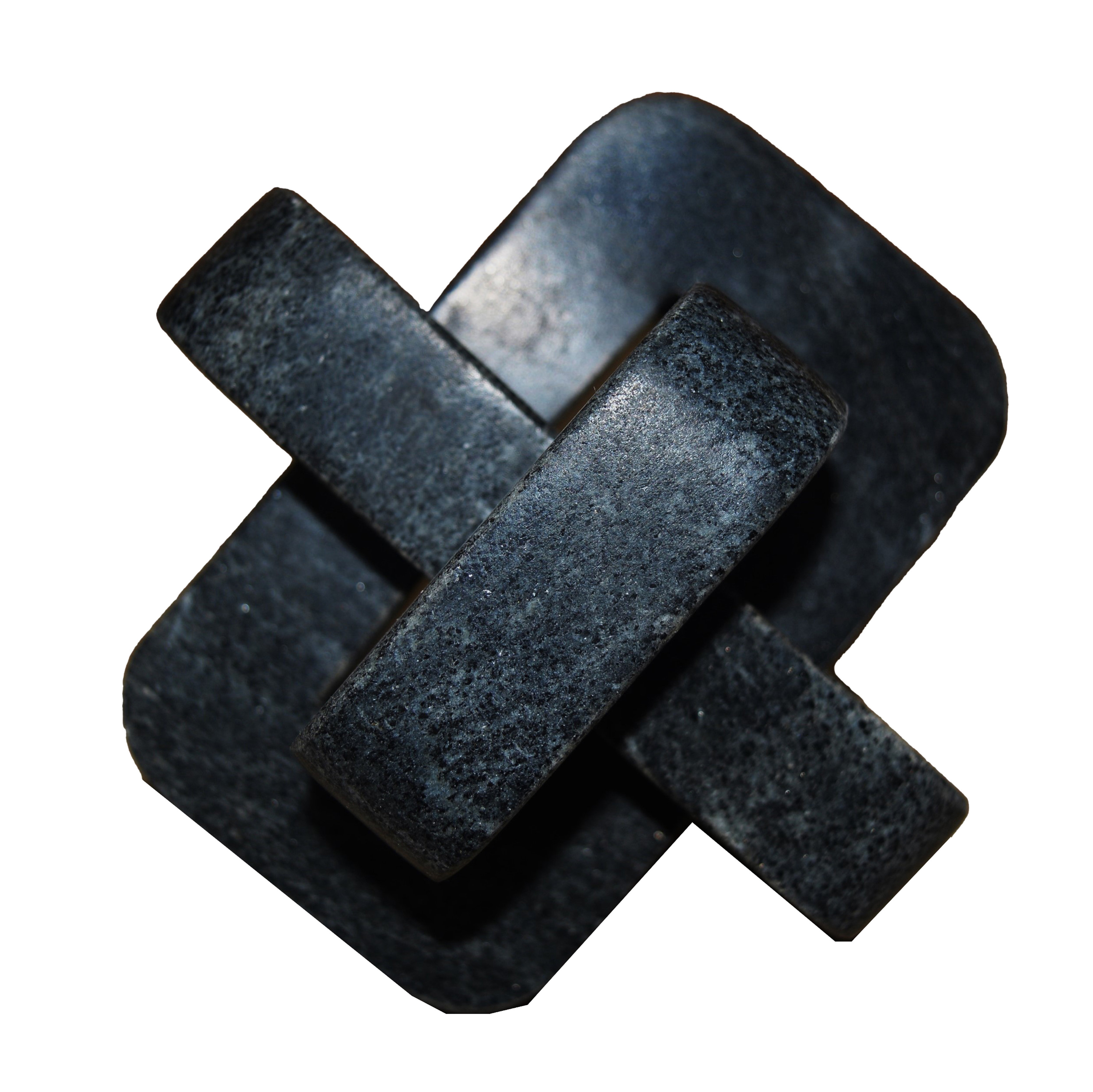 Winston Porter Elegance: 5-Inch Black Marble Knot - Timeless Decorative ...