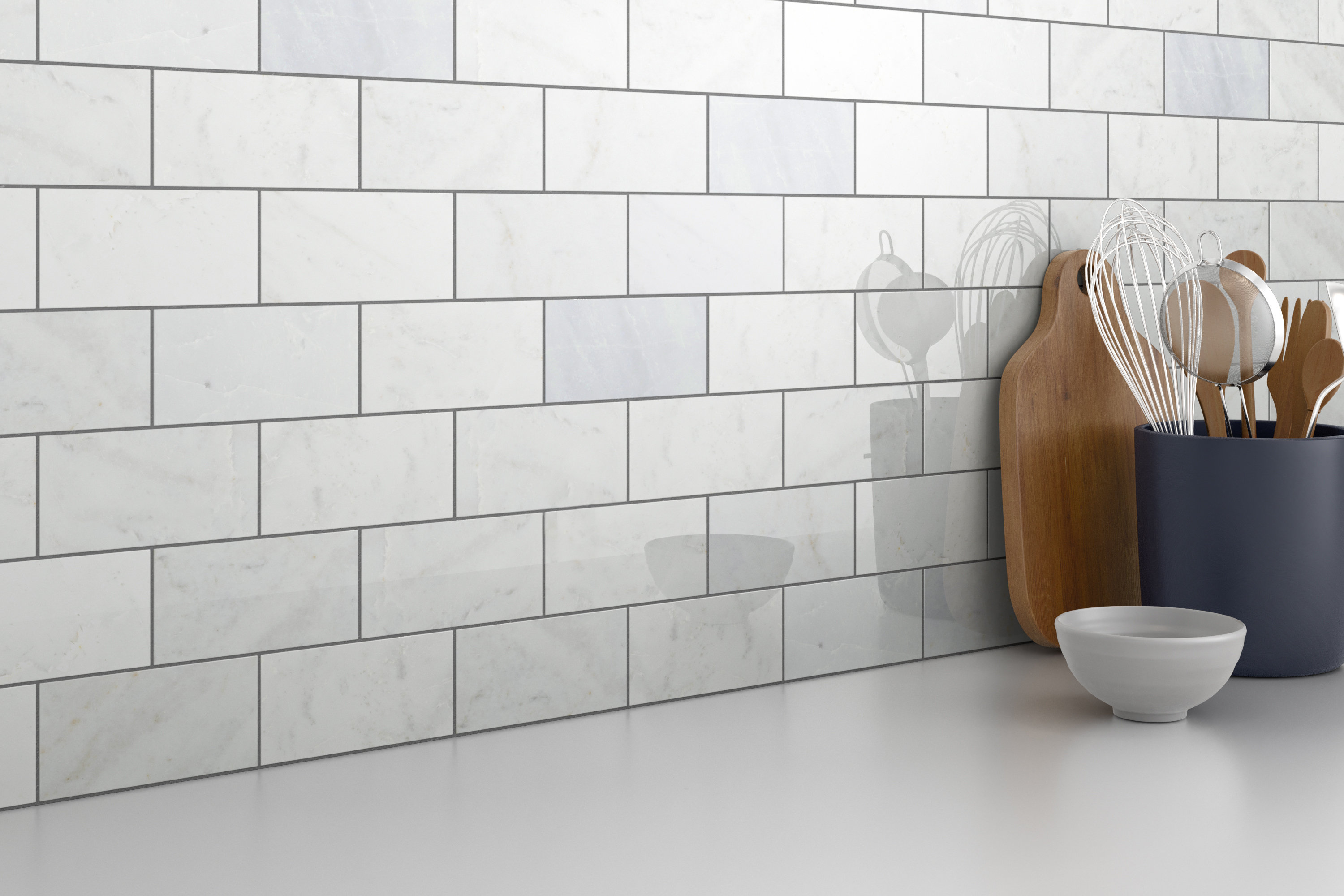 Emser Tile Marble Kb Kalta Bianco 3 in. x 6 in. Polished Marble Wall ...
