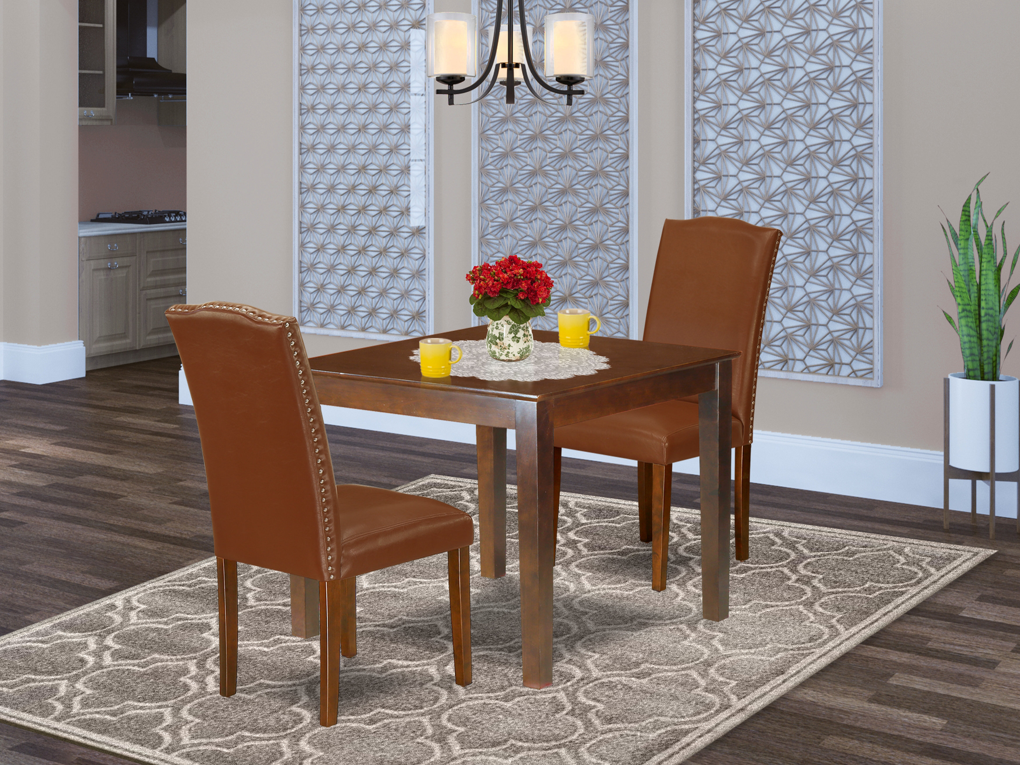 Winston Porter Cerimi 3 - Piece Solid Wood Dining Set | Wayfair