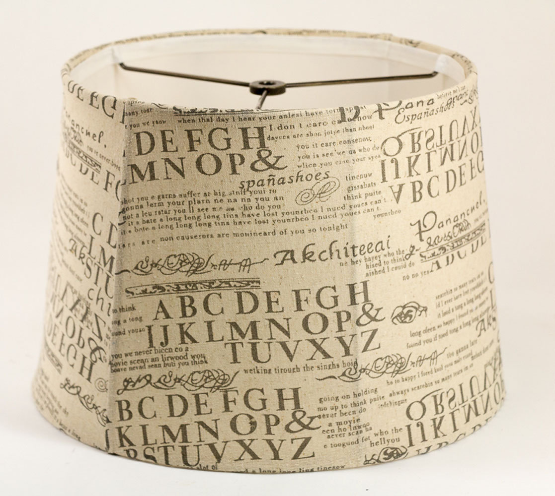 August Grove® Alphabet 9" H Cotton Drum Lamp Shade ( Spider ) in Beige ...