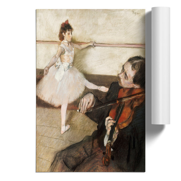 East Urban Home The Dance Lesson by Edgar Degas - Unframed Painting ...