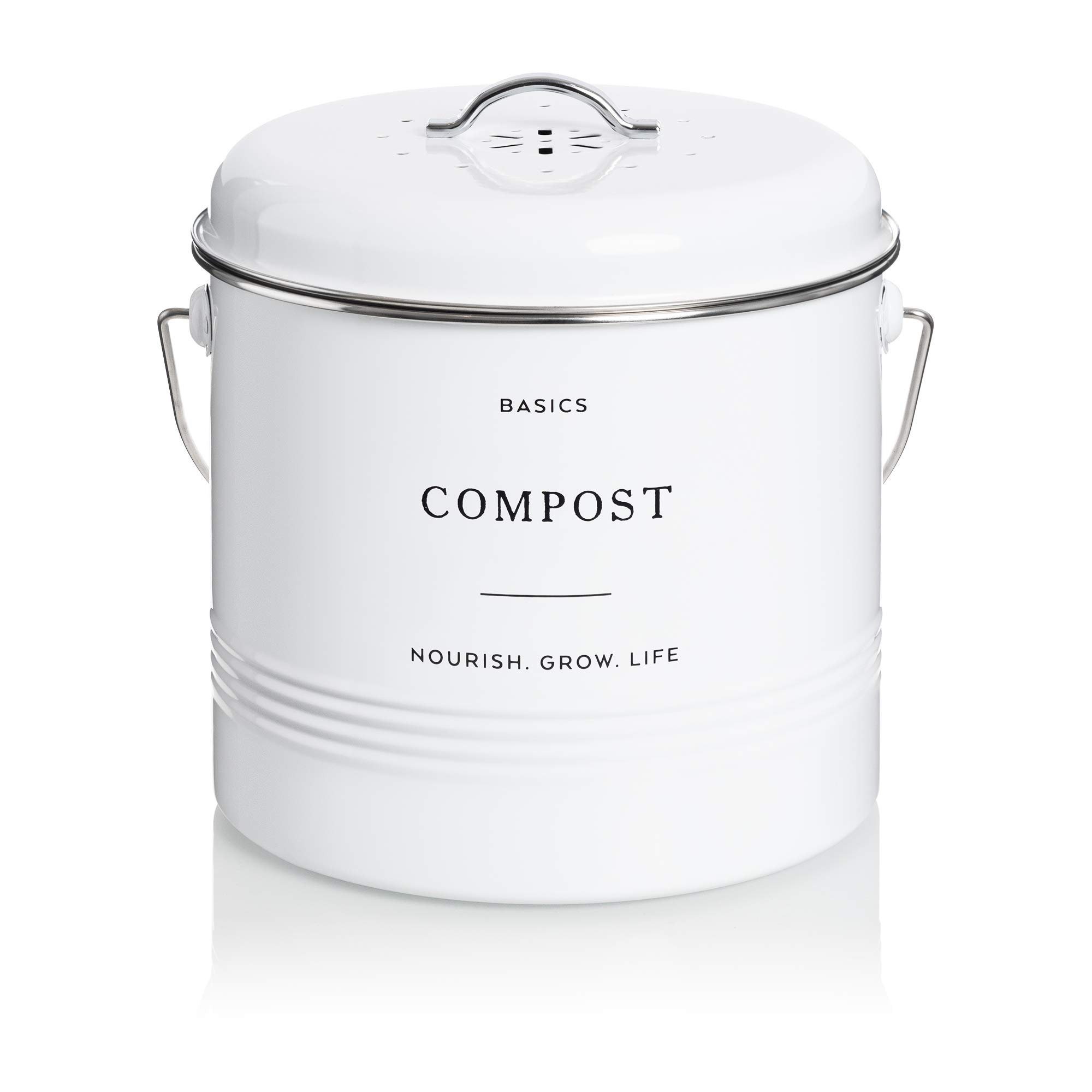 YIXIAOSHANGMAO Countertop Farmhouse Compost Container With Lid ...