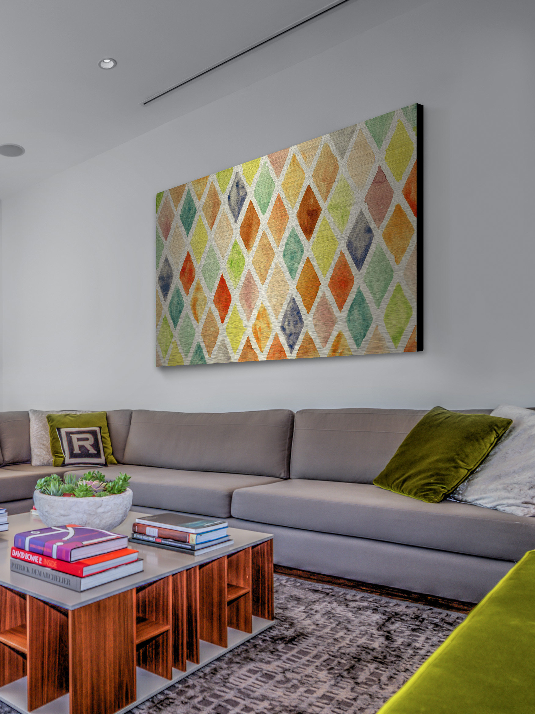 Marmont Hill 'Color Juxtaposition' Painting Print on Brushed Aluminum ...