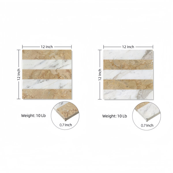 FLASH VAYNE 12x12 Waterjet Polished Marble Tile for Floors & Walls ...