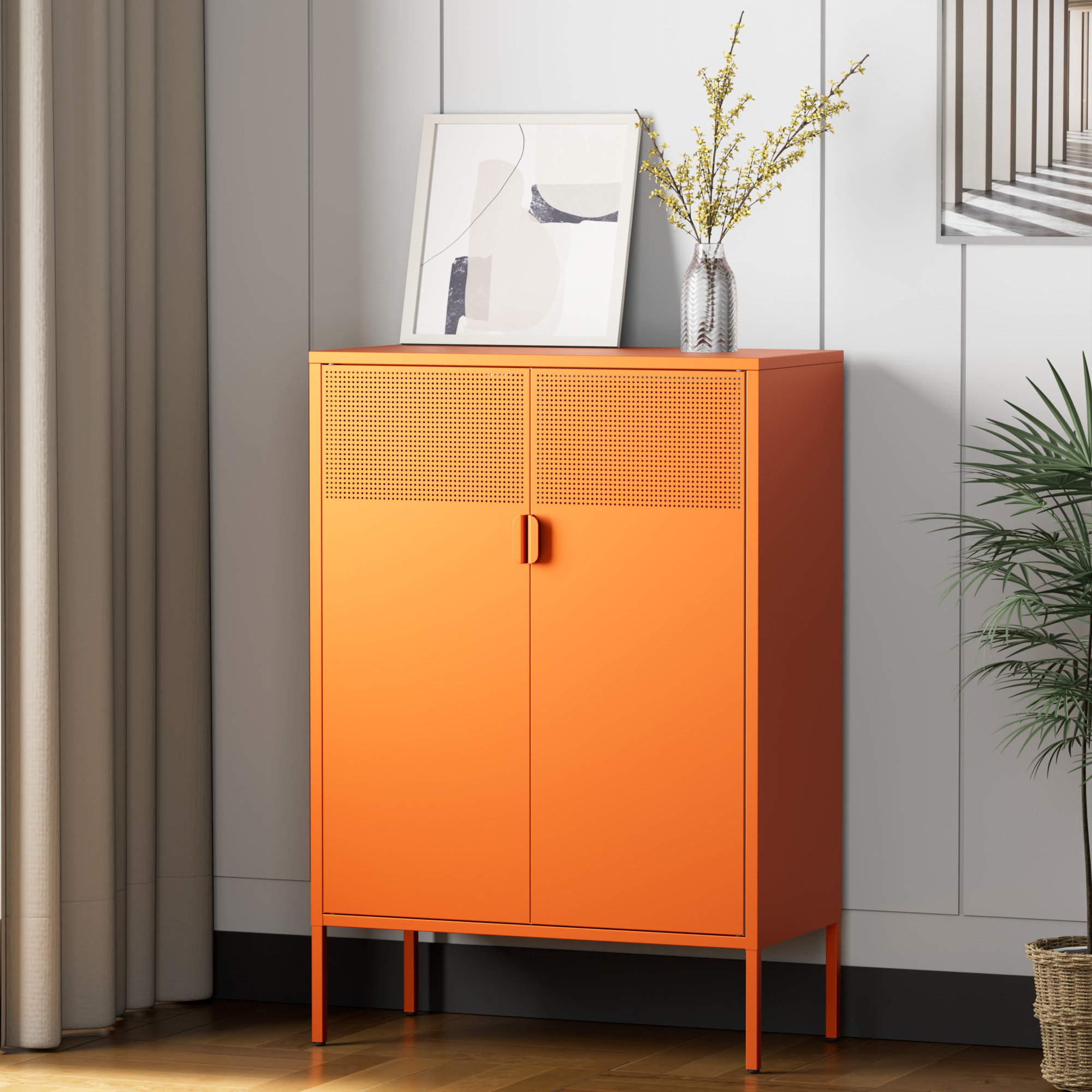 Latitude Run® Laderick Metal Accent Cabinet | Wayfair