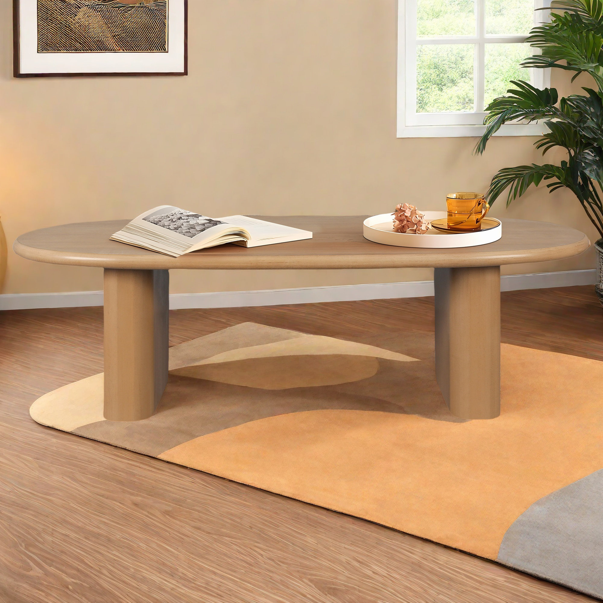 George Oliver 51'' Tapered Tabletop Coffee Table | Wayfair