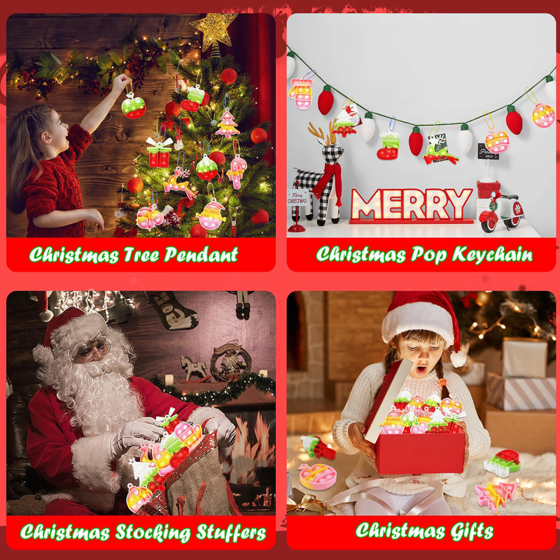 ZAALBA Mini Pop Fidget Toys with Christmas Cards. | Wayfair