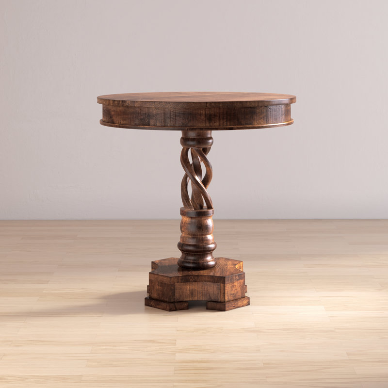 Greyleigh™ Sanger Solid Wood Pedestal End Table & Reviews | Wayfair