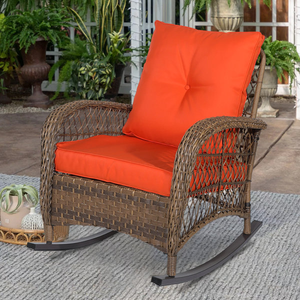 Bayou Breeze Matrix Wicker Outdoor Rocking Chair & Reviews | Wayfair