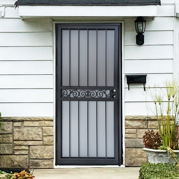 Grisham Deluxe Steel Security Door, 36×80inch Iron Security Storm Door ...