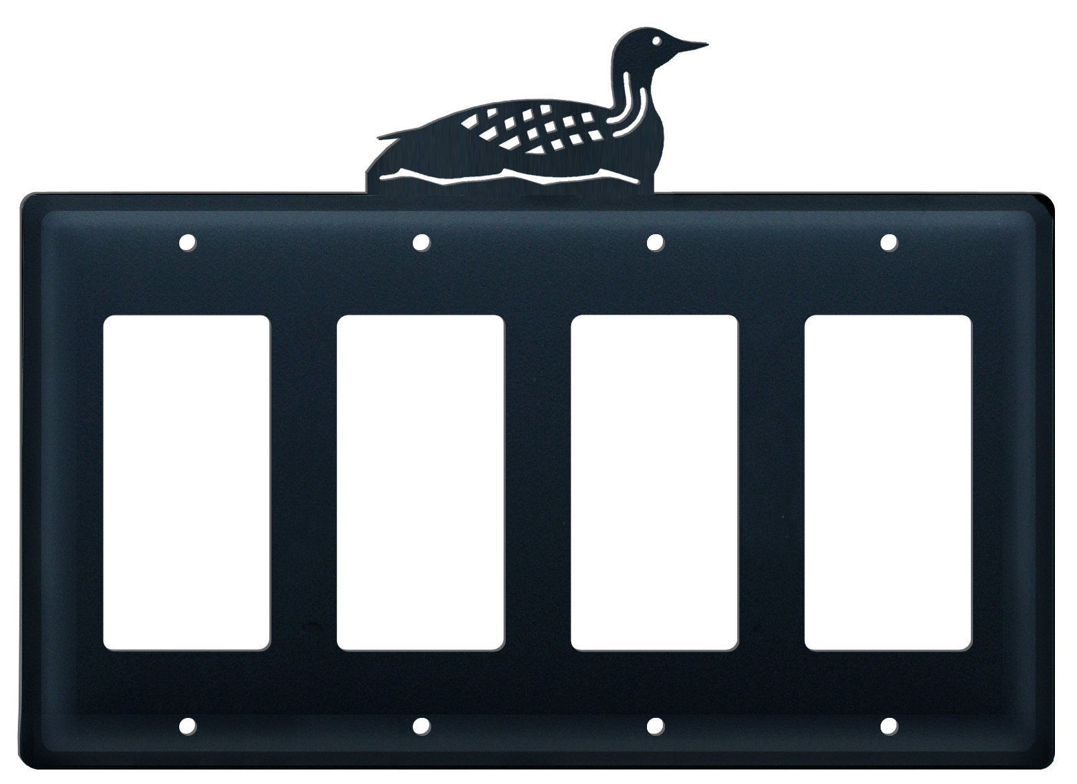 Village Wrought Iron Loon 4-Gang Rocker Wall Plate | Wayfair