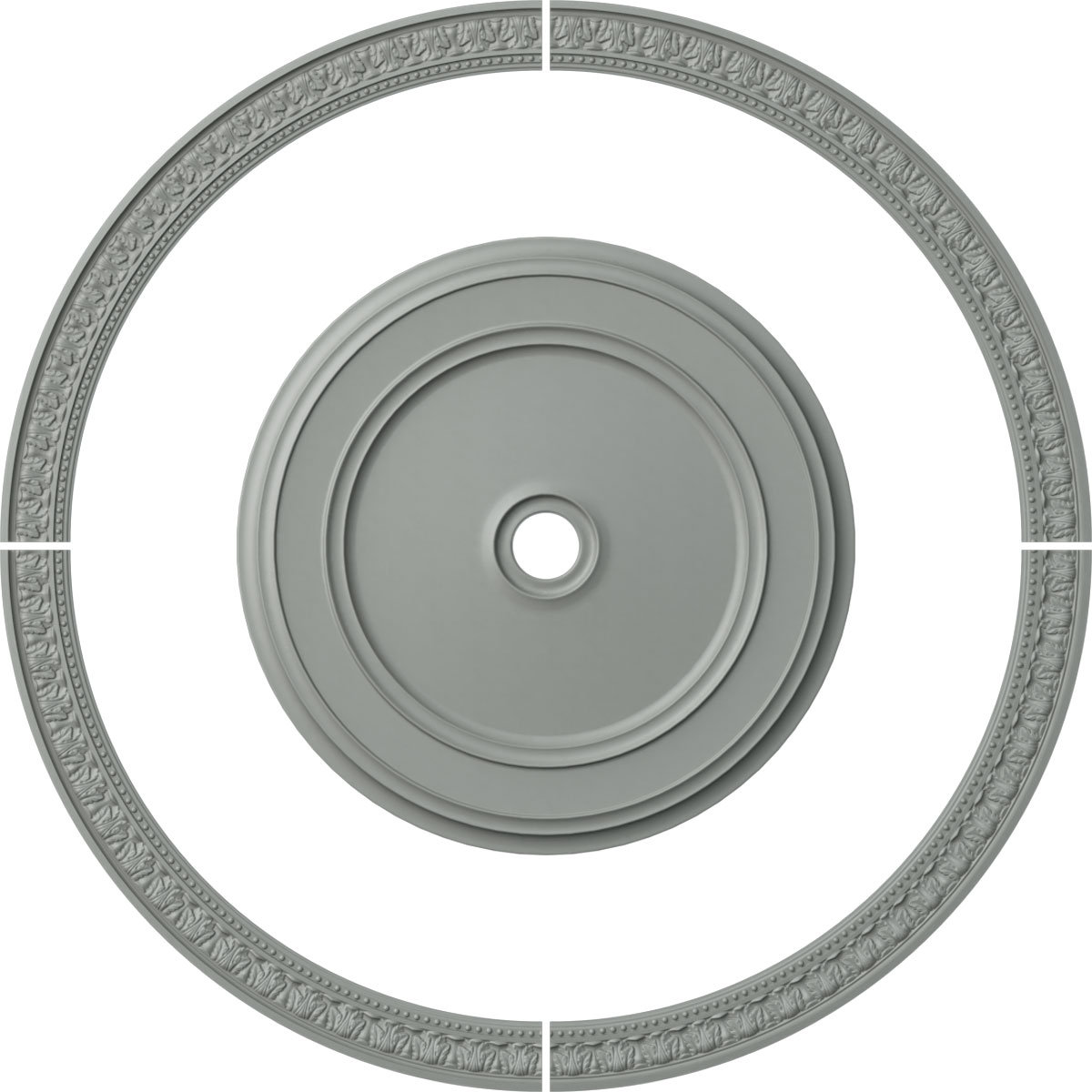 Ekena Millwork Palmetto Ceiling Ring with Classic Ceiling Medallion ...