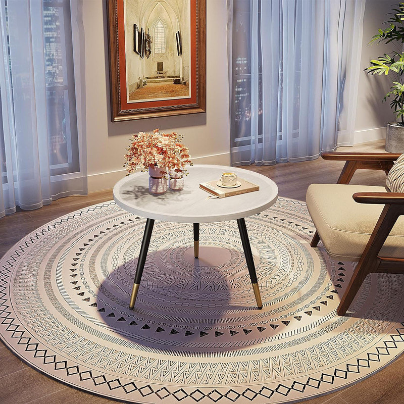 Mercer41 Coffee Table Small Round Coffee Tables Modern Tray Centre ...