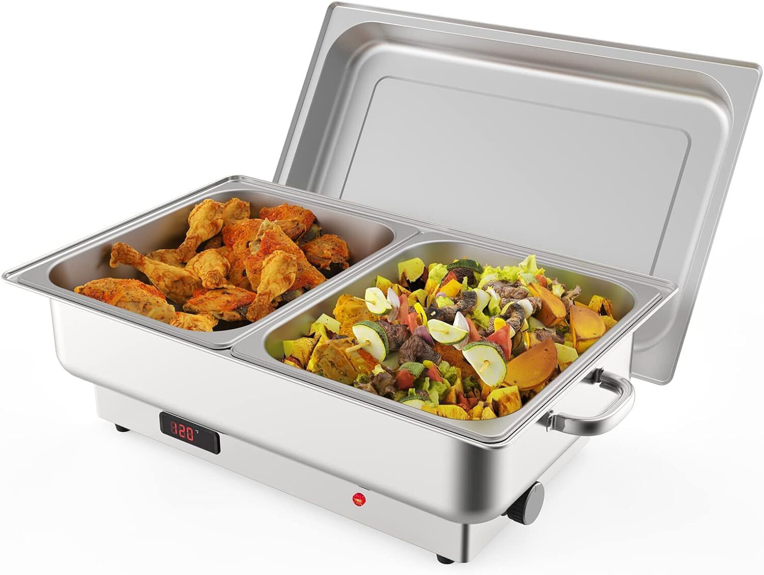 The Party Aisle™ 2 X 4.5QT Half-Size Electric Chafing Dish Food Servers ...