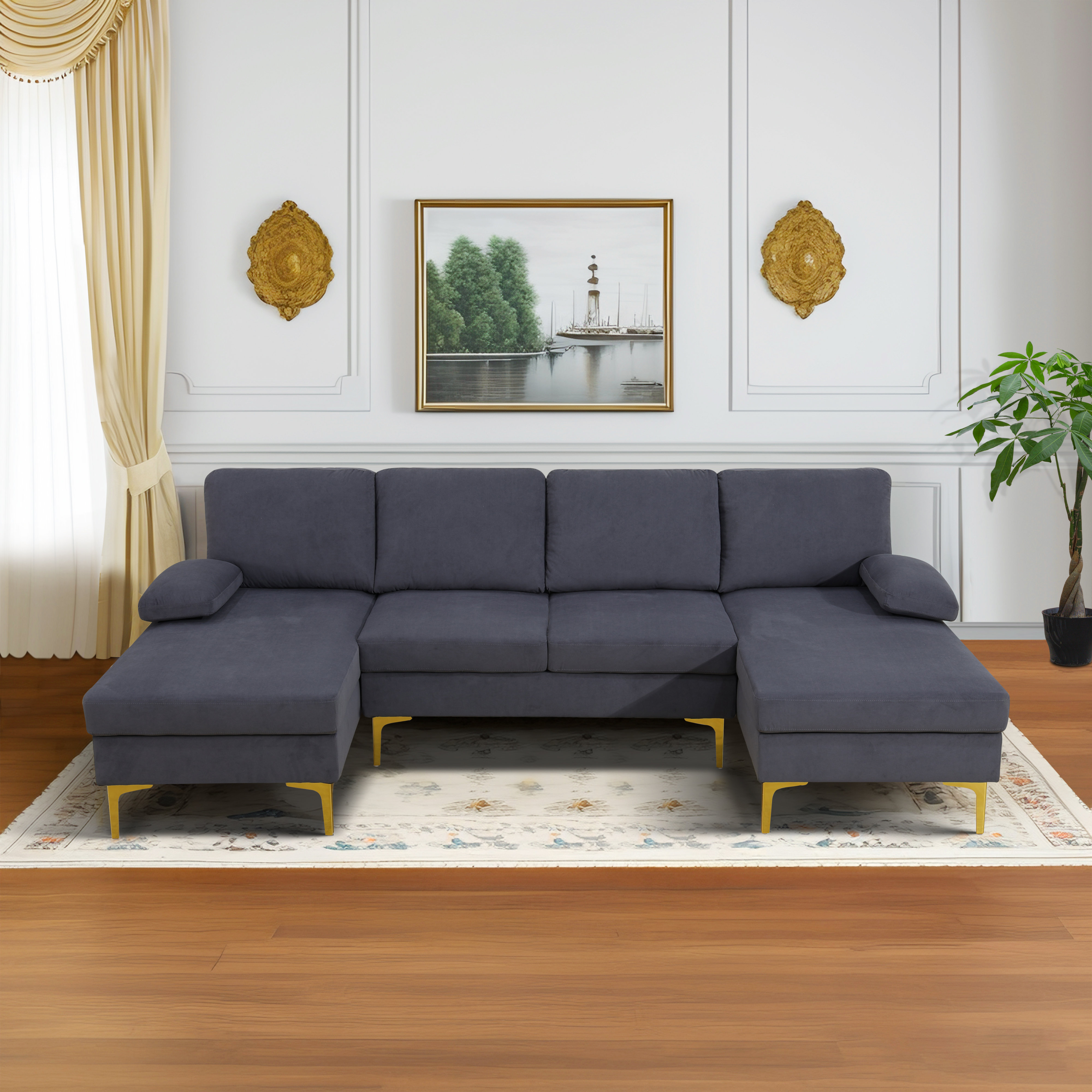 Mercer41 Komor 99.5'' Pillow Top Arms Modular Sofa - Wayfair Canada