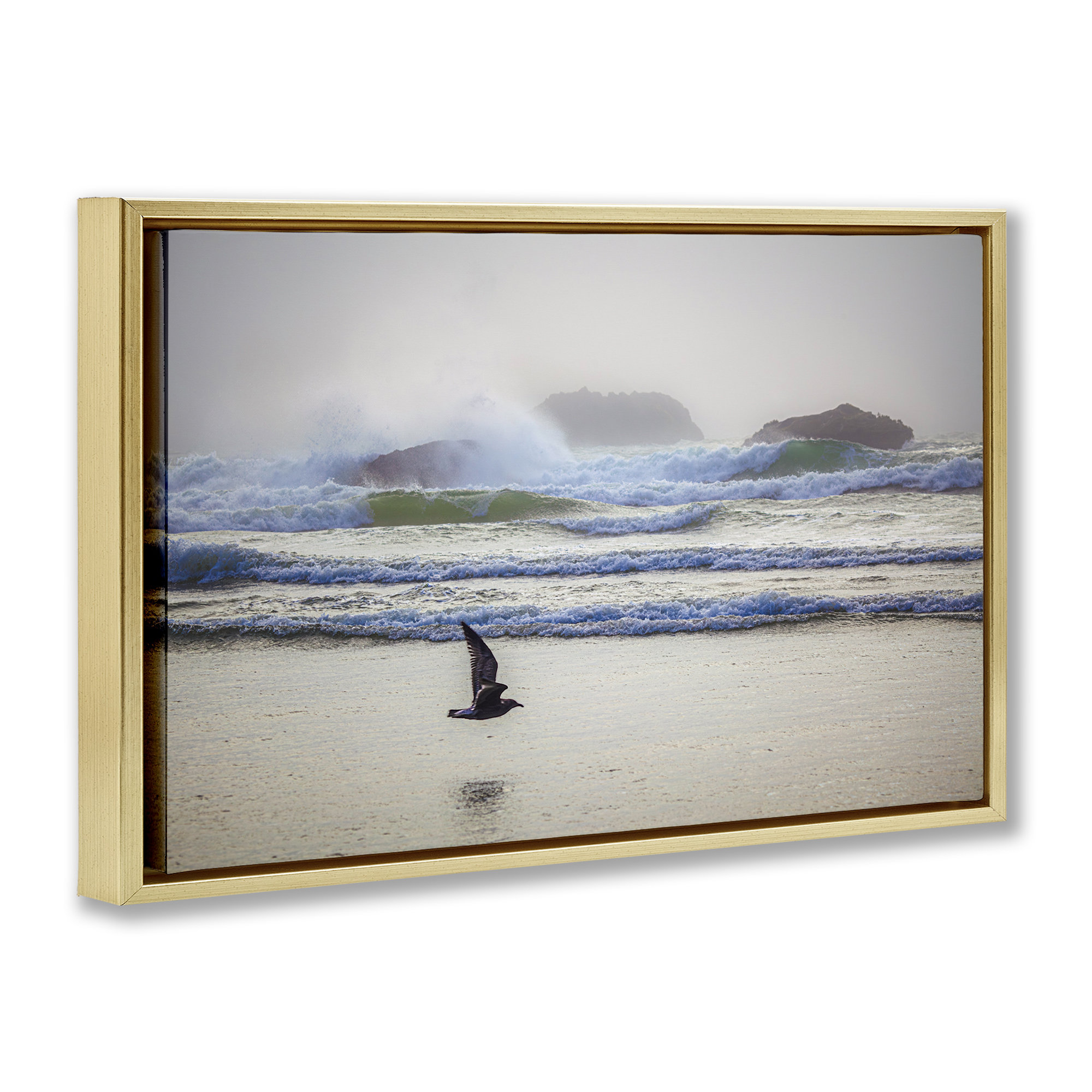 Highland Dunes Flying Low over Shore Floater Canvas by Marty Hulsebos ...