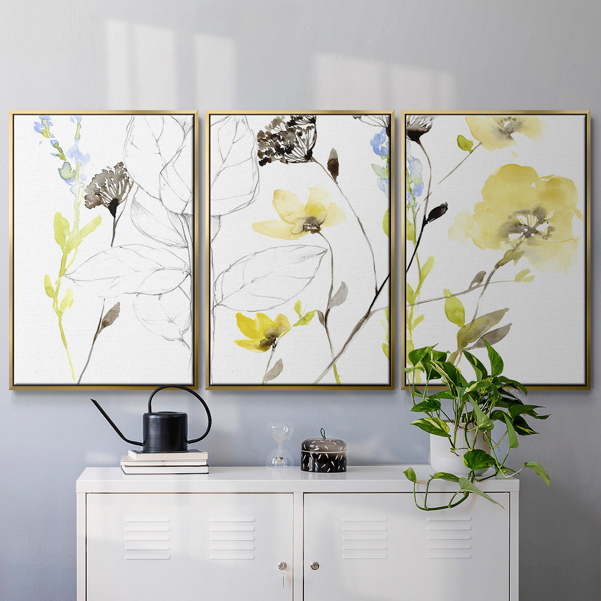 Winston Porter Wild Flowers & Contour I - Multi Piece Framed Canvas ...