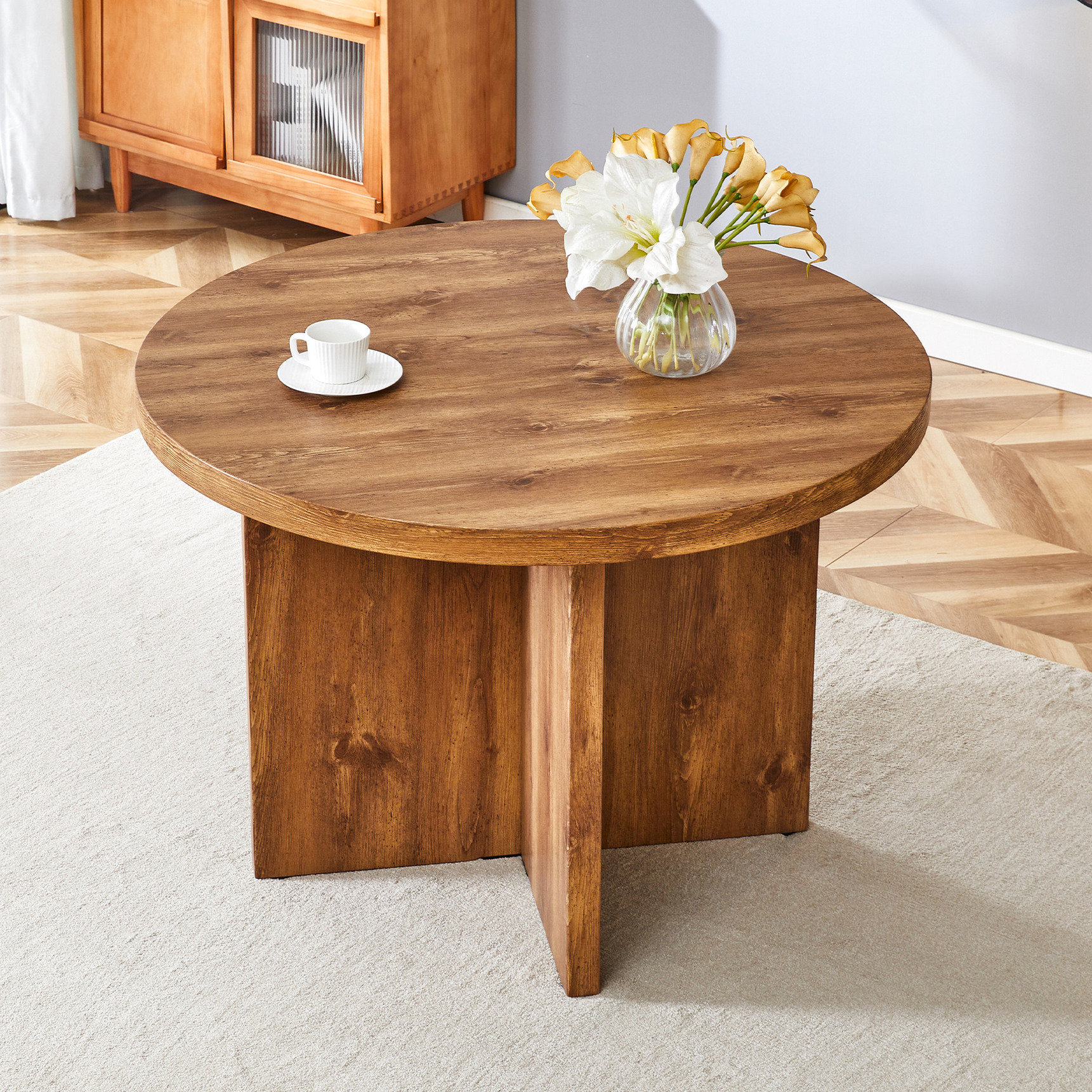 Wrought Studio Round Table For 4-6, 42 Inch, And Attractive Home ...